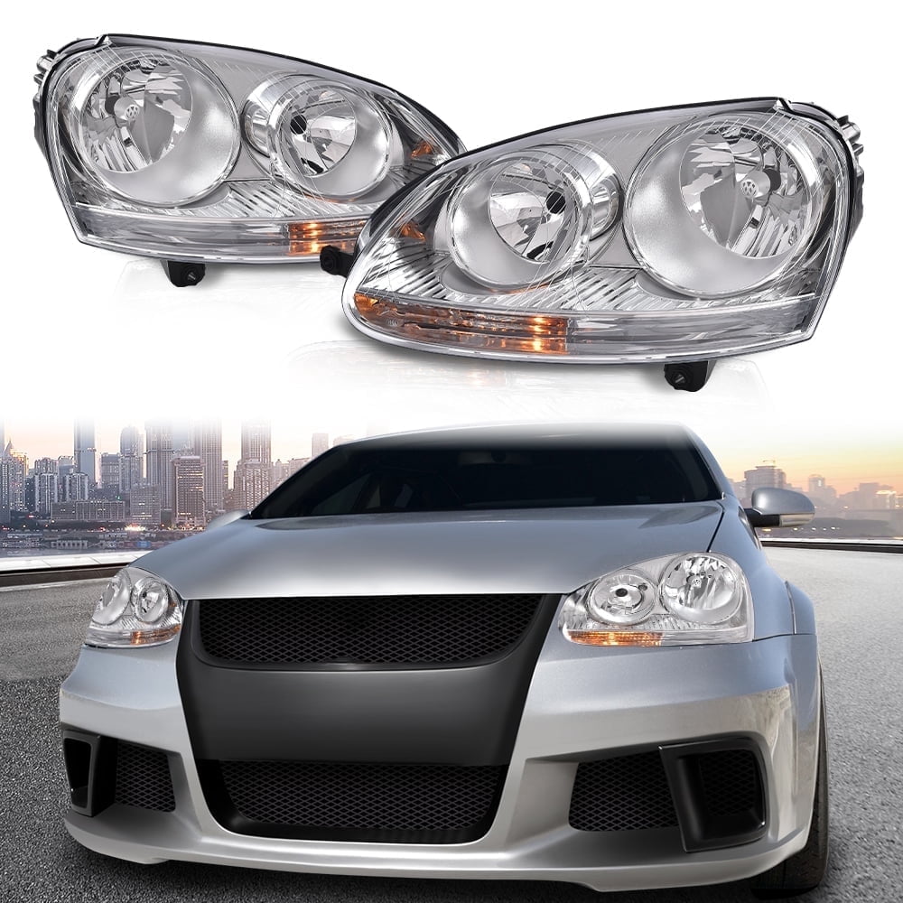 CROSSDESIGN Headlights Assembly Fit for Volkswagen Jetta Sedan Wagon ...