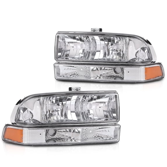 CROSSDESIGN Headlights Corner Bumper Turn Signal Lights w/o Bulbs Fit ...