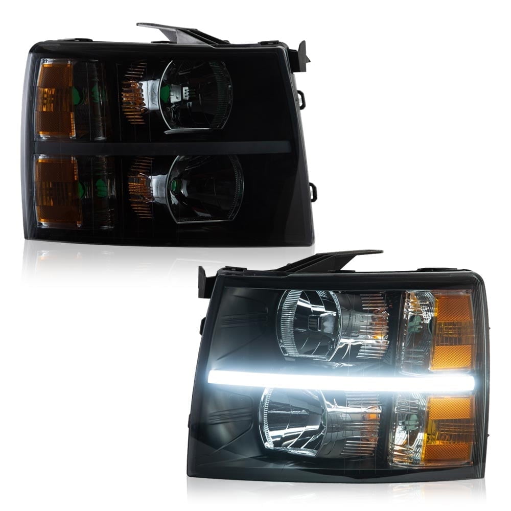CROSSDESIGN Headlights Fit for Chevy Silverado 1500 2007-2013/Chevy ...