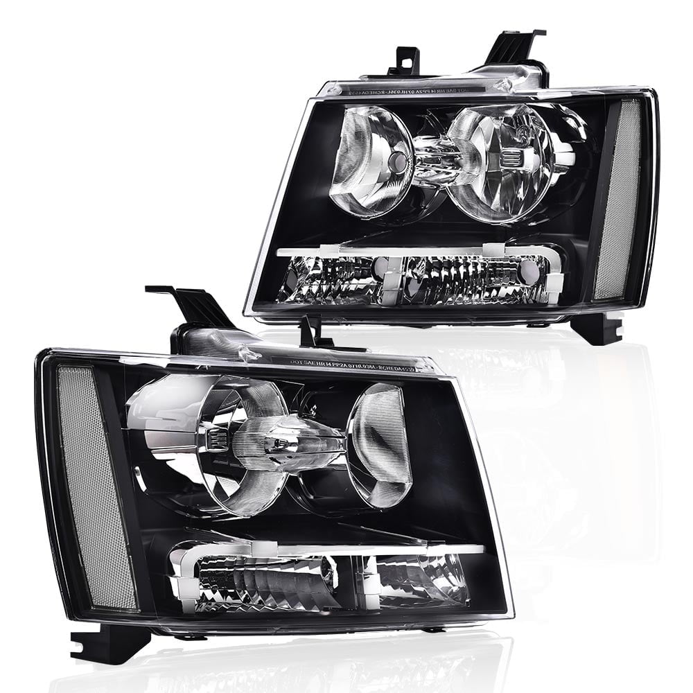 CROSSDESIGN Headlights Fit for Chevy Tahoe Suburban Avalanche 2007-2014 ...