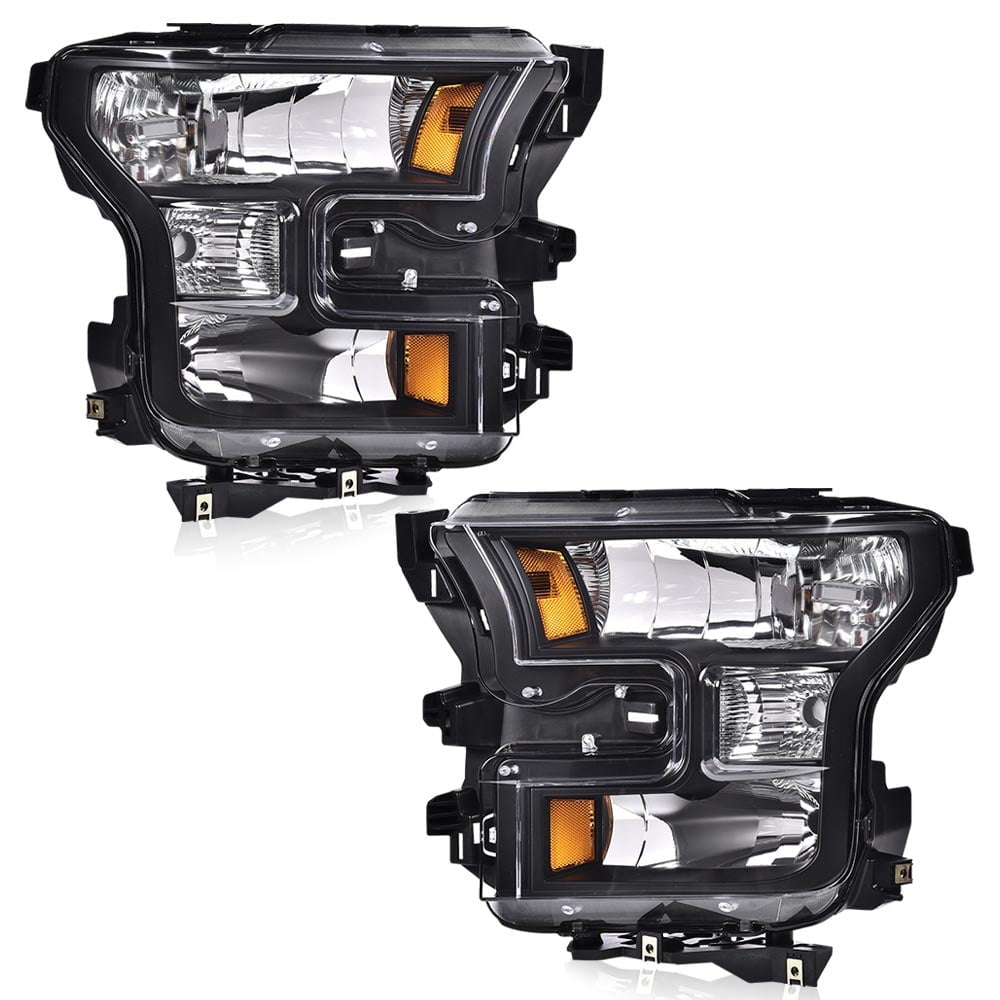 CROSSDESIGN Headlights Fit for Ford F150 2015-2017 Headlamps - Walmart.com