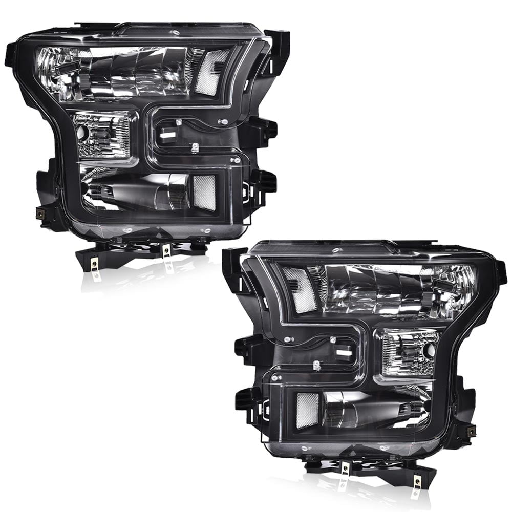 CROSSDESIGN Headlights Fit for Ford F150 2015-2017 Headlamps - Walmart.com