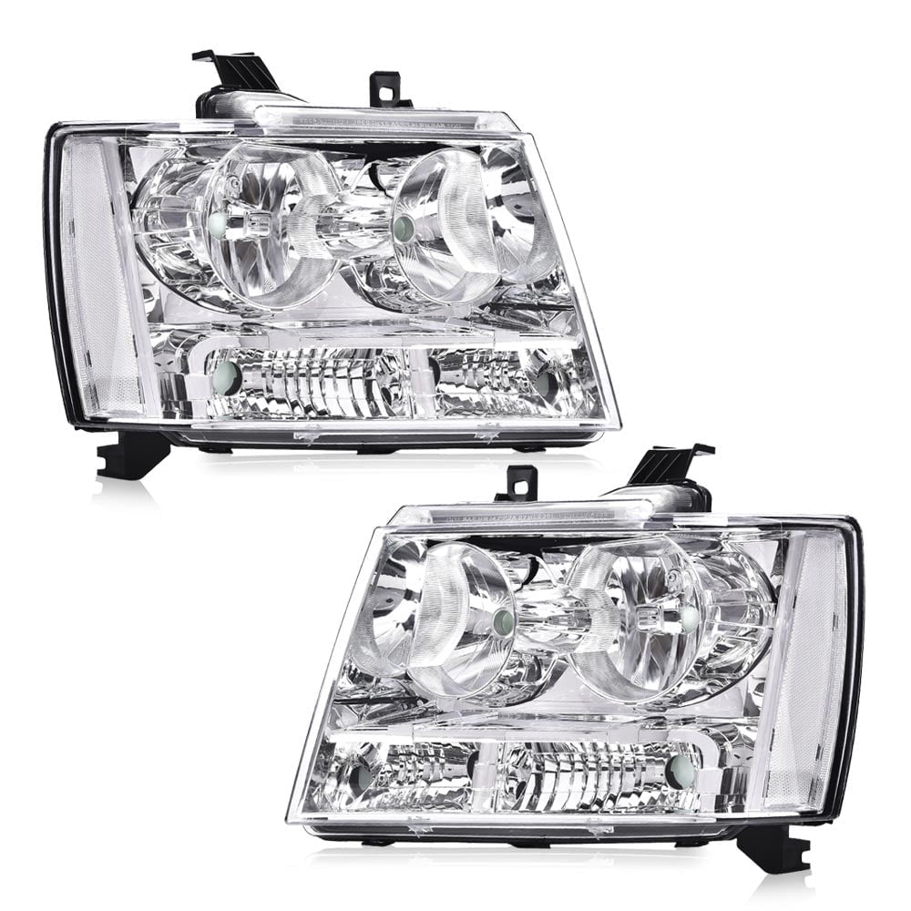 CROSSDESIGN Headlights Headlamps Fit for Chevy Tahoe Suburban Avalanche ...