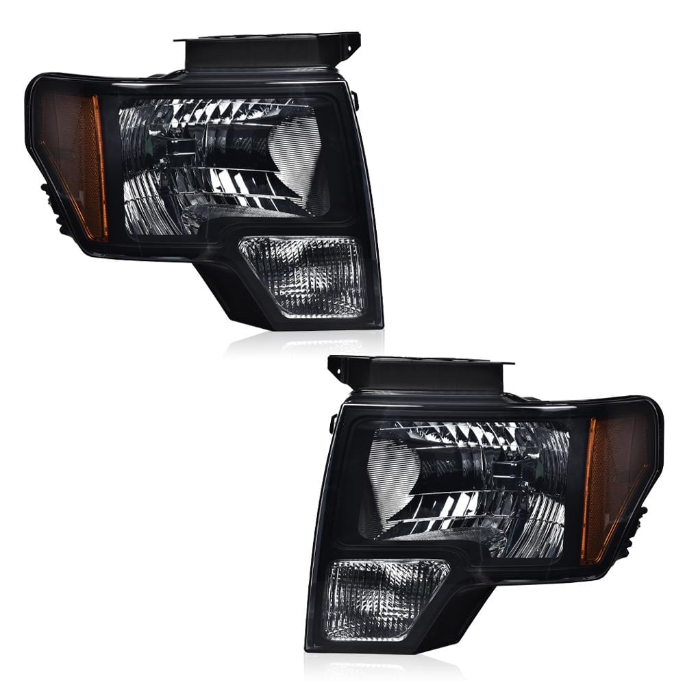 CROSSDESIGN Headlights Fit for Ford F150 2009-2014 Headlamps - Walmart.com