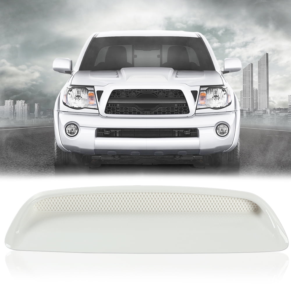 CROSSDESIGN Hood Scoop Kit Fit for Toyota Tacoma 2005-2011 White - Walmart.com