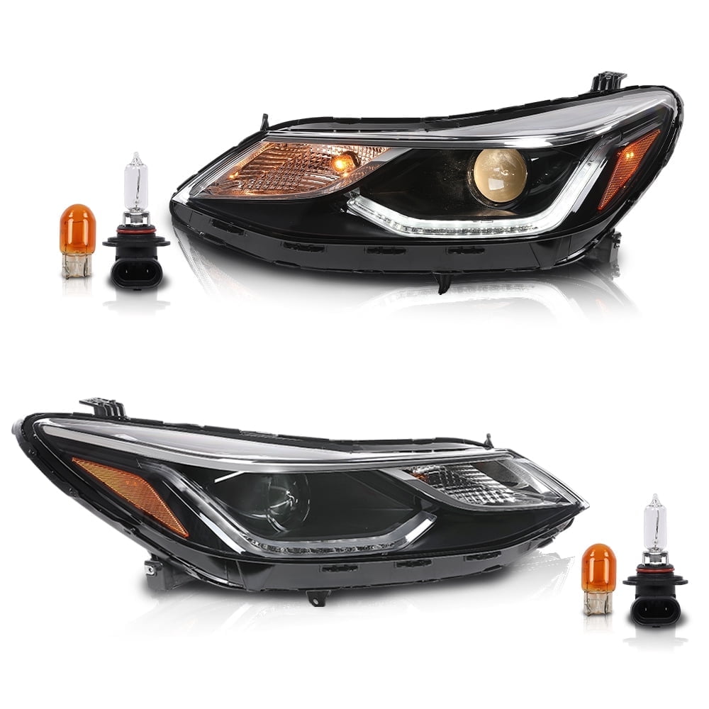 CROSSDESIGN LED DRL Headlight Assembly Fit for Chevy Cruze 2016-2019 ...