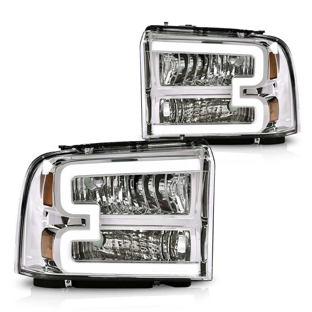 CROSSDESIGN LED DRL Headlights Assembly Headlamps Fit for Ford F250 ...