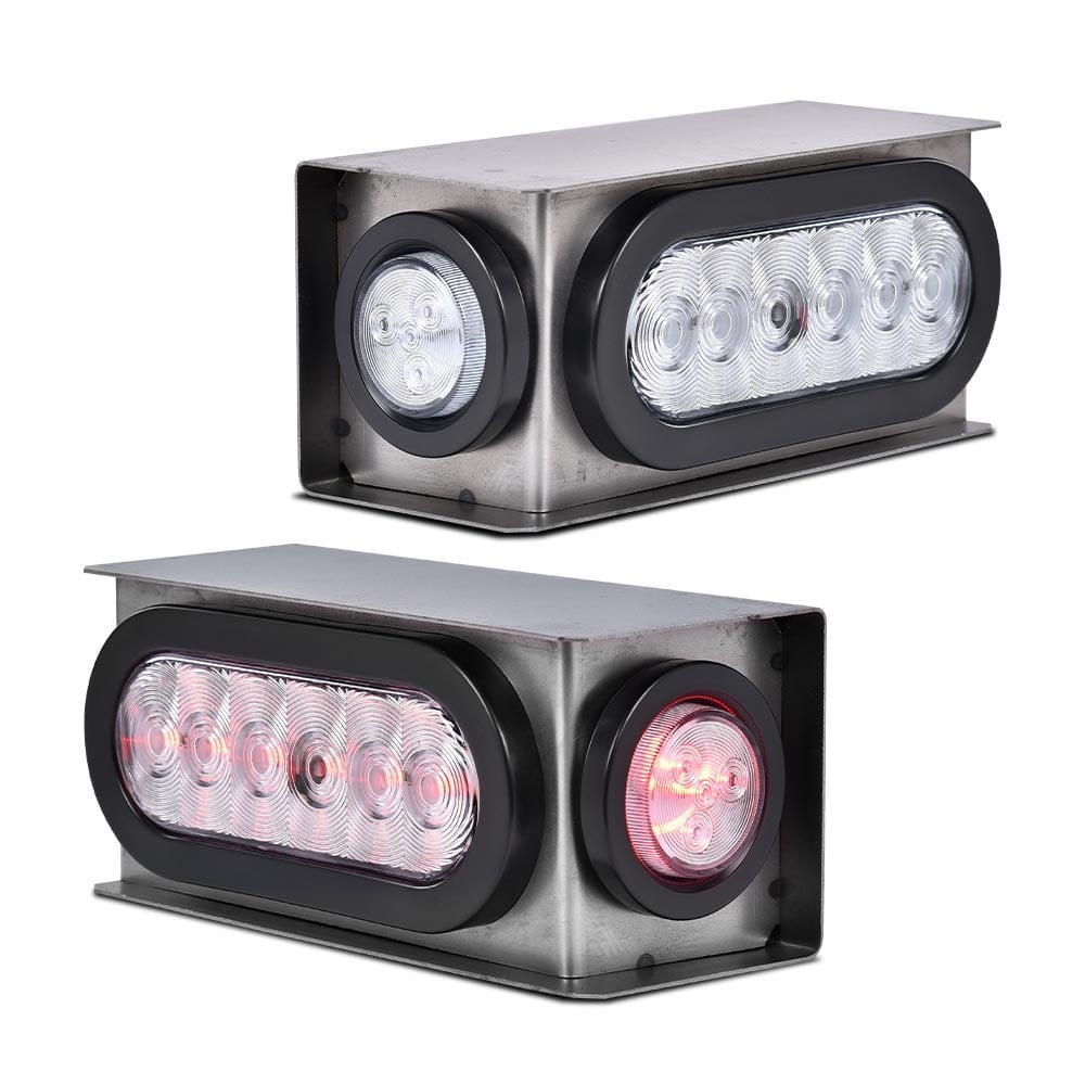 CROSSDESIGN LED Trailer Truck Steel Housing Box w/ 6" Oval Tail Light ...