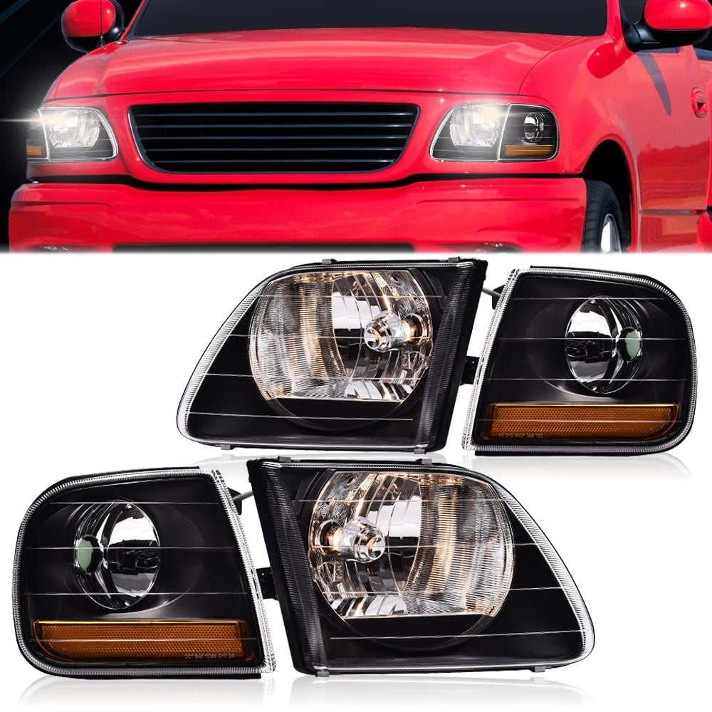 CROSSDESIGN Lightning Style Headlights & Corner Parking Lights Kit Fit ...
