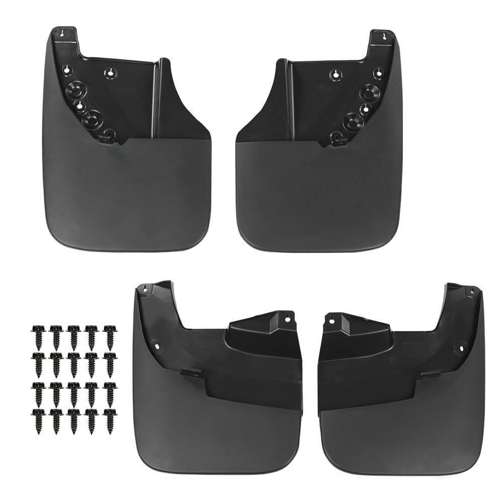 CROSSDESIGN Mud Flaps Splash Guards 4pcs w/o Wheel Lips Front & Rear ...