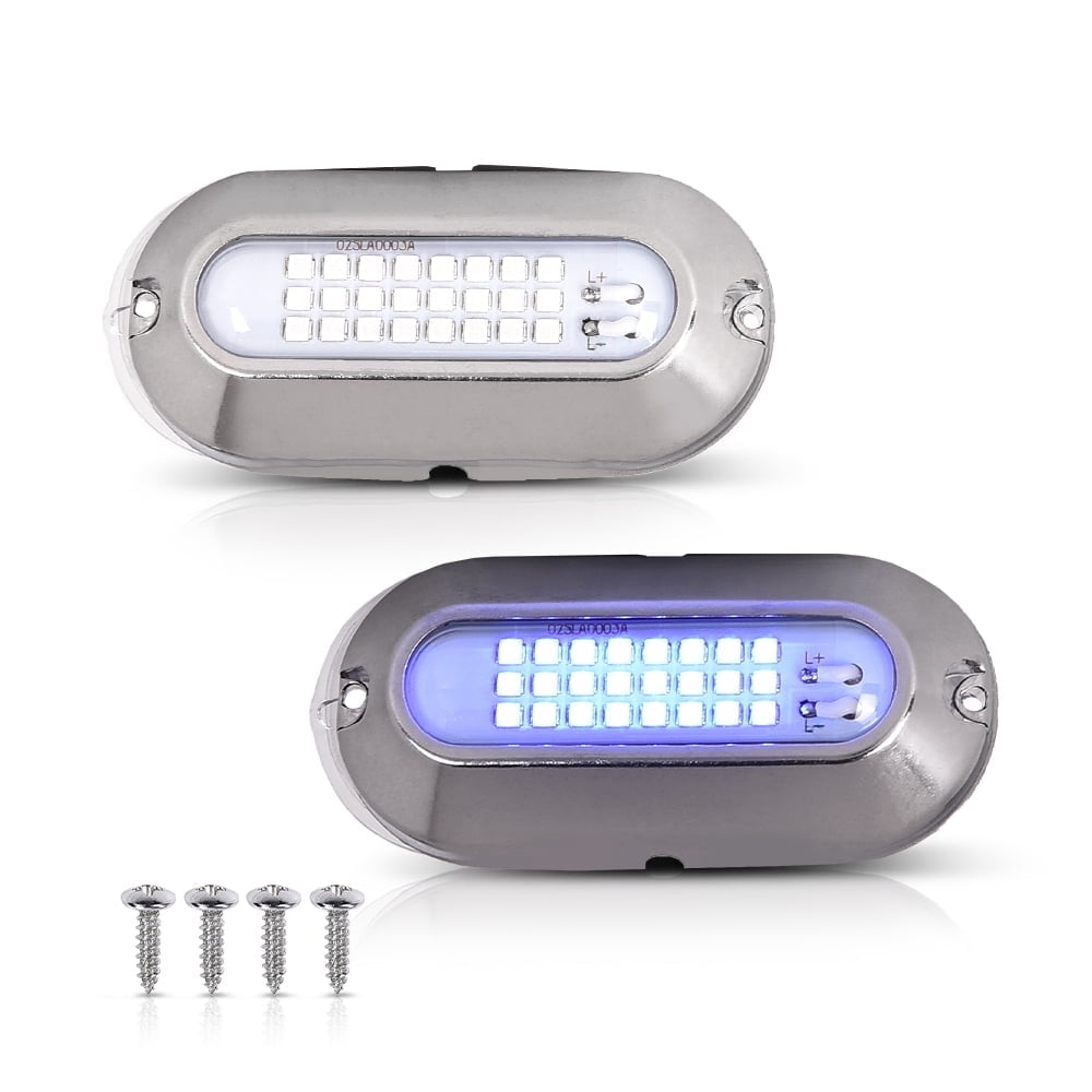 CROSSDESIGN Pair 12V LED Pontoon Boat Docking Light Marine Boat Light ...