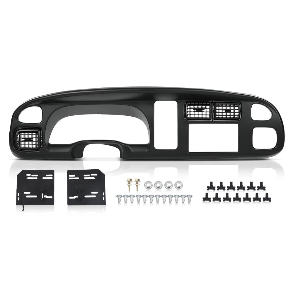 CROSSDESIGN Black Radio Stereo Double Din Dash Kit W/Vents Fit for 1998 ...