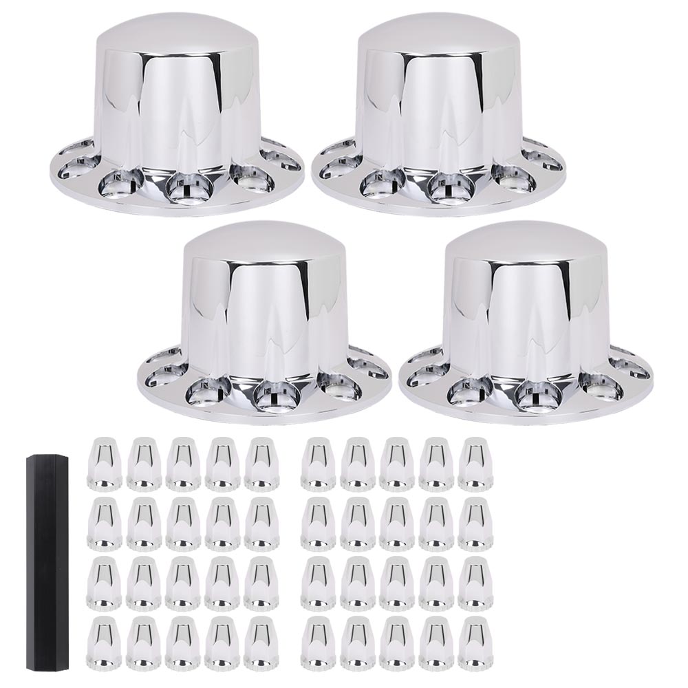 CROSSDESIGN Rear Wheel Axle Hub Cover Kit Semi ABS 33mm Nut Covers ...