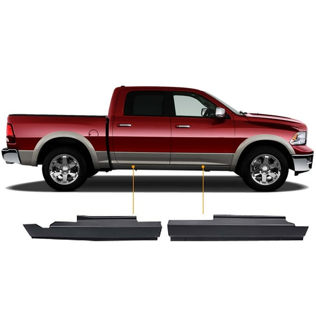 CROSSDESIGN Durable Rocker Panel Guard Sill Trim for 2009-2018 Dodge ...