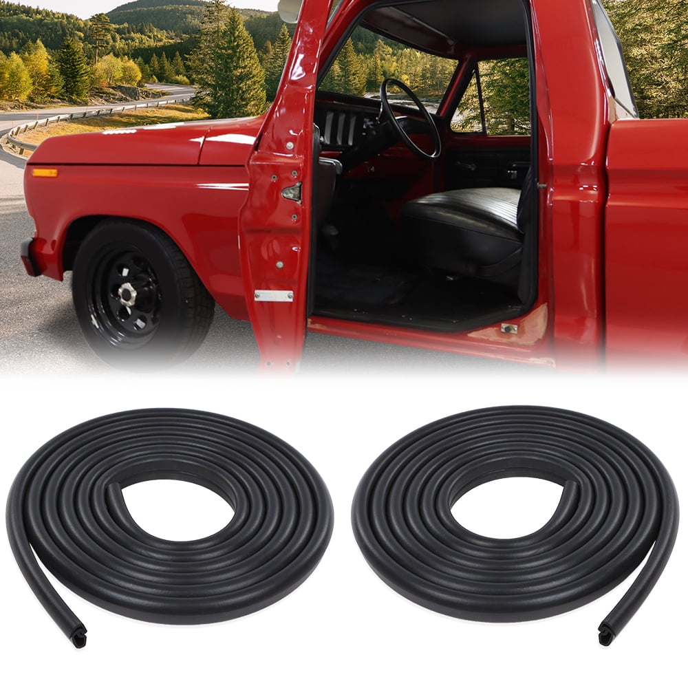 CROSSDESIGN Rubber Door Seals Weatherstrip Pair Set Fit for Ford F100 F150 F250 F350 1973-1979 ...
