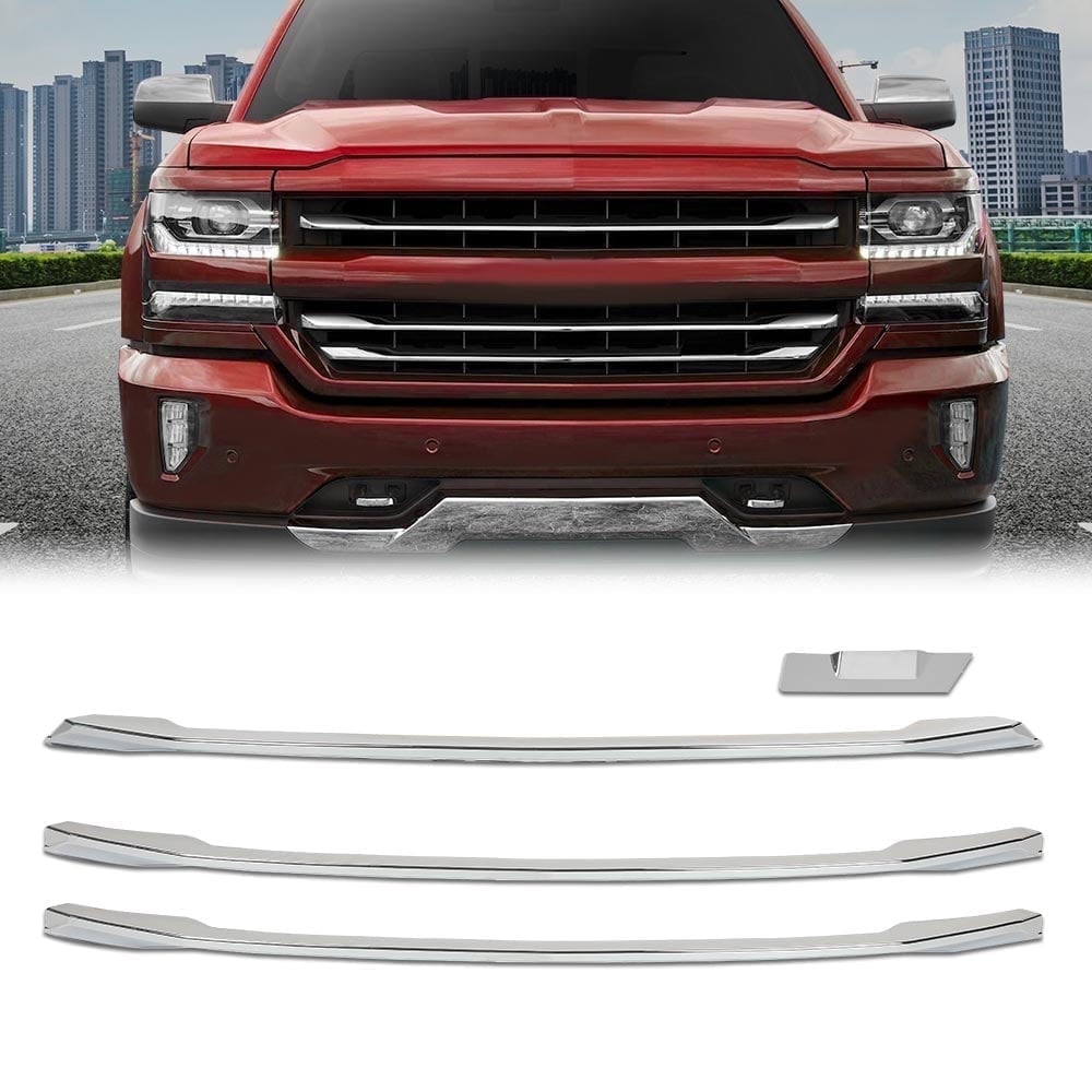 CROSSDESIGN Snap On Grille Overlay Covers Grill Fit for Chevy Silverado ...