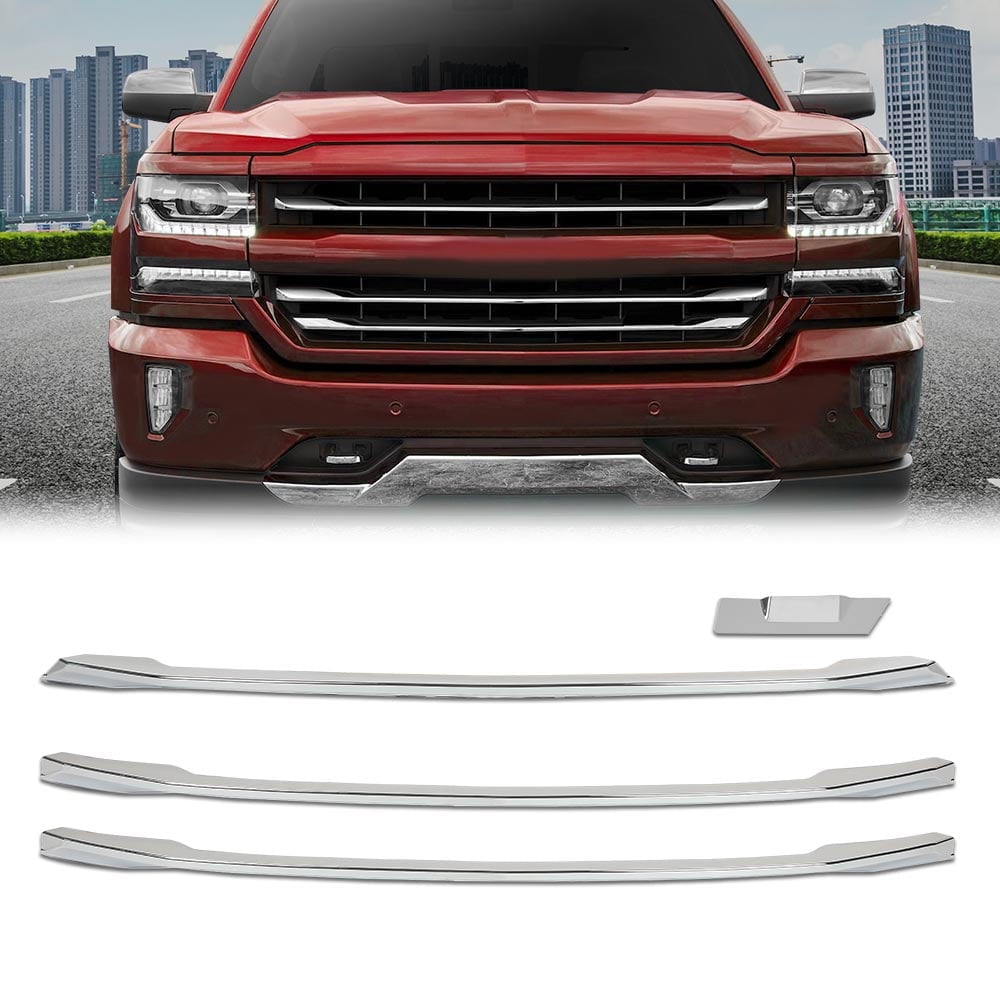 CROSSDESIGN Snap On Grille Overlay Covers Grill Fit for Chevy Silverado ...