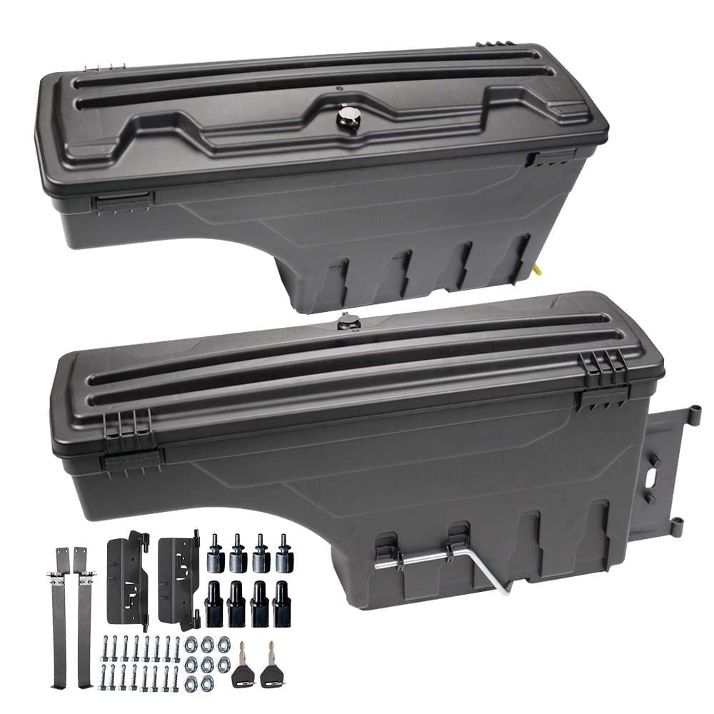CrossDesign Truck Bed Side Storage Box Tool Box Fit for 2002-2018 Dodge ...