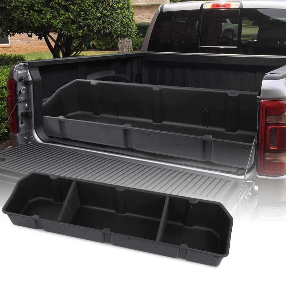 CROSSDESIGN Truck Bed Storage Cargo Organizer&Crossbar&Lock Fit for ...