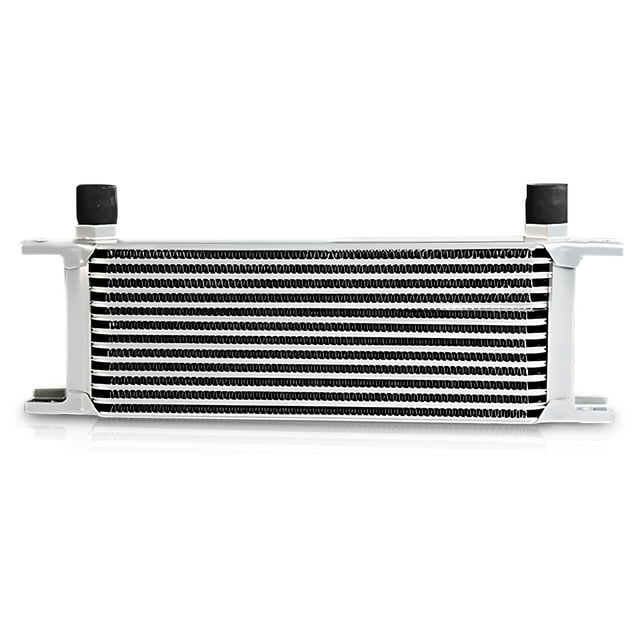 CROSSDESIGN Universal Aluminum Engine Transmission Oil Cooler Silver ...