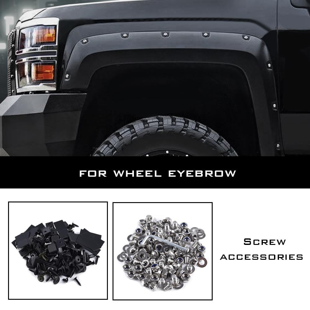 CROSSDESIGN Universal Fender Flares Screw/Bolt Hardware Kit Fit for ...