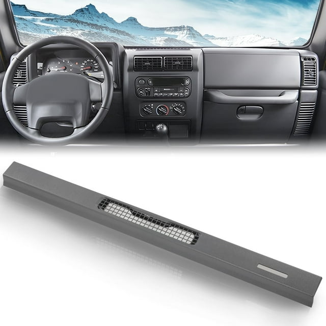 CROSSDESIGN Upper Dash Defrost Vent Bezel Trim Panel Gray Fit for Jeep ...