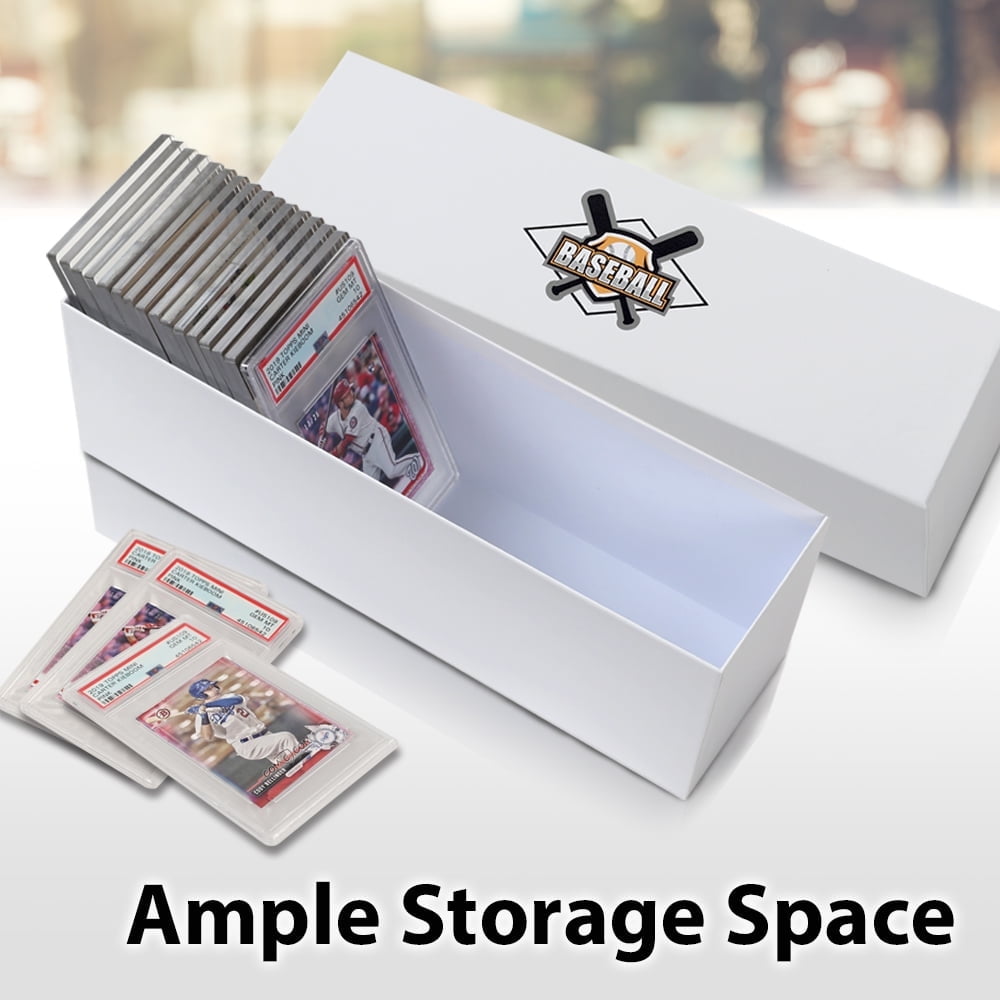 CROSSDESIGN White PSA Graded Card Storage Holder Container Box Holds 50 ...