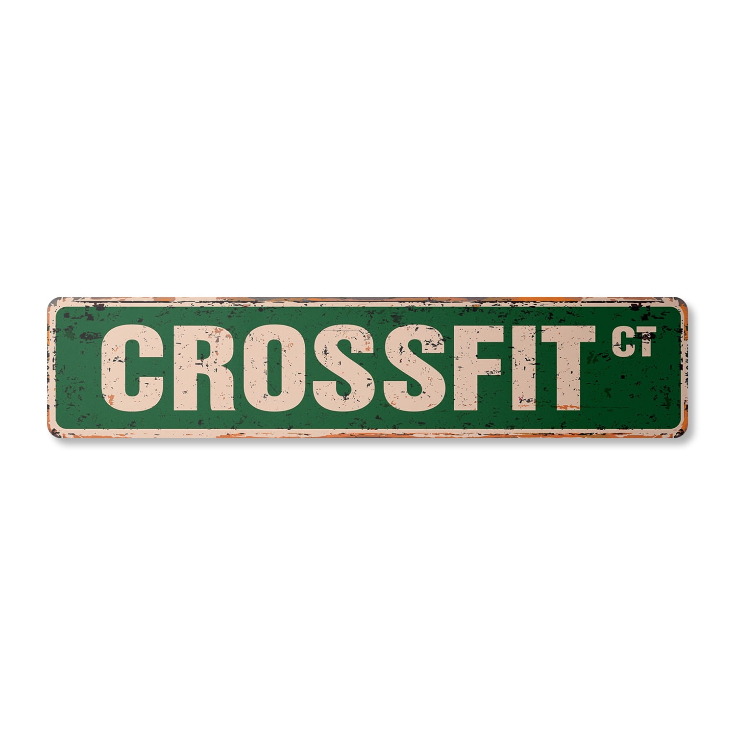 CROSSFIT Vintage Plastic Street Sign fitness running dancing spinning ...