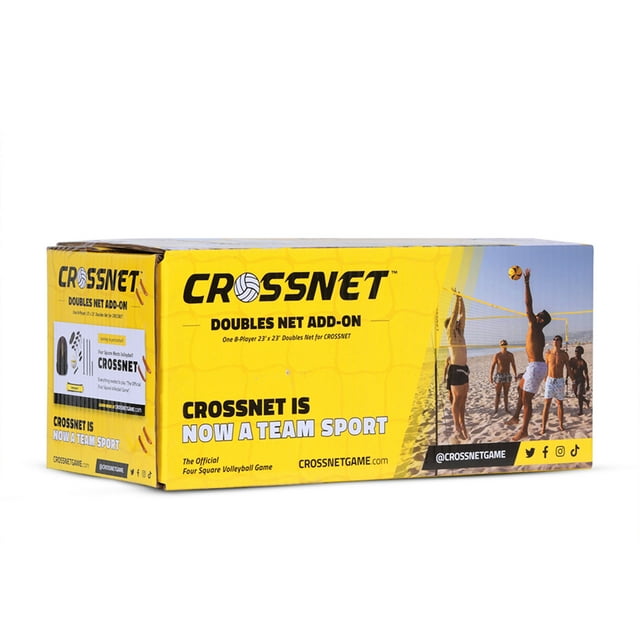 CROSSNET Doubles Net for Team Volleyball or Four Square Indoor Outdoor ...