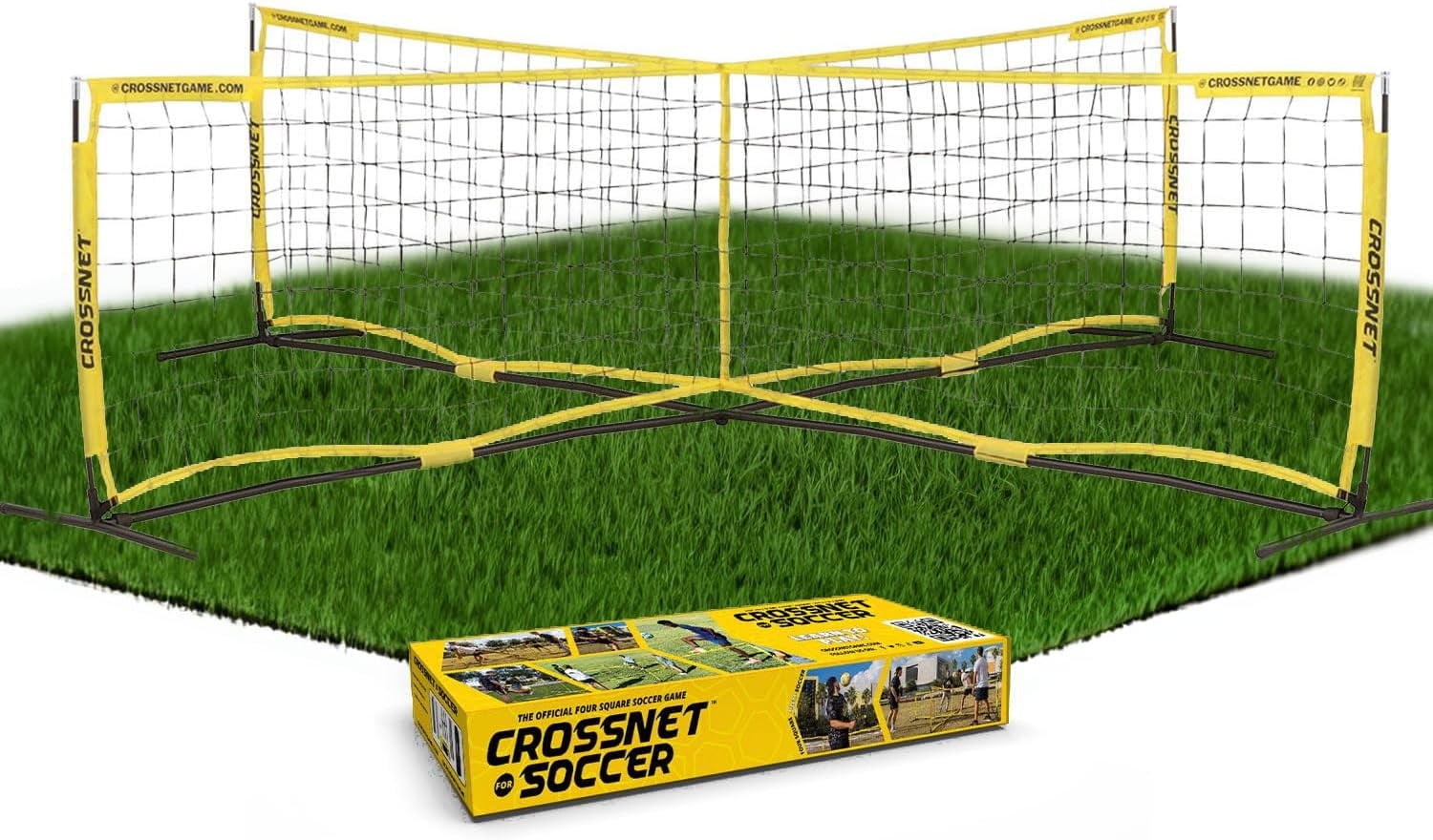 CROSSNET Four Square Soccer Game - Outdoor Sport Games for Adults and ...