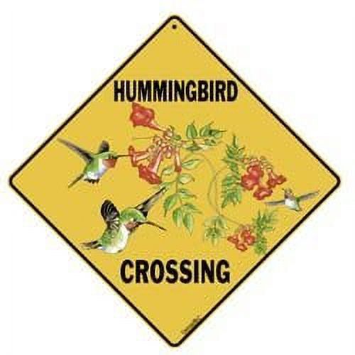 CROSSWALKS Hummingbird Crossing 12" X 12" Aluminum Sign (X25) - Walmart.com