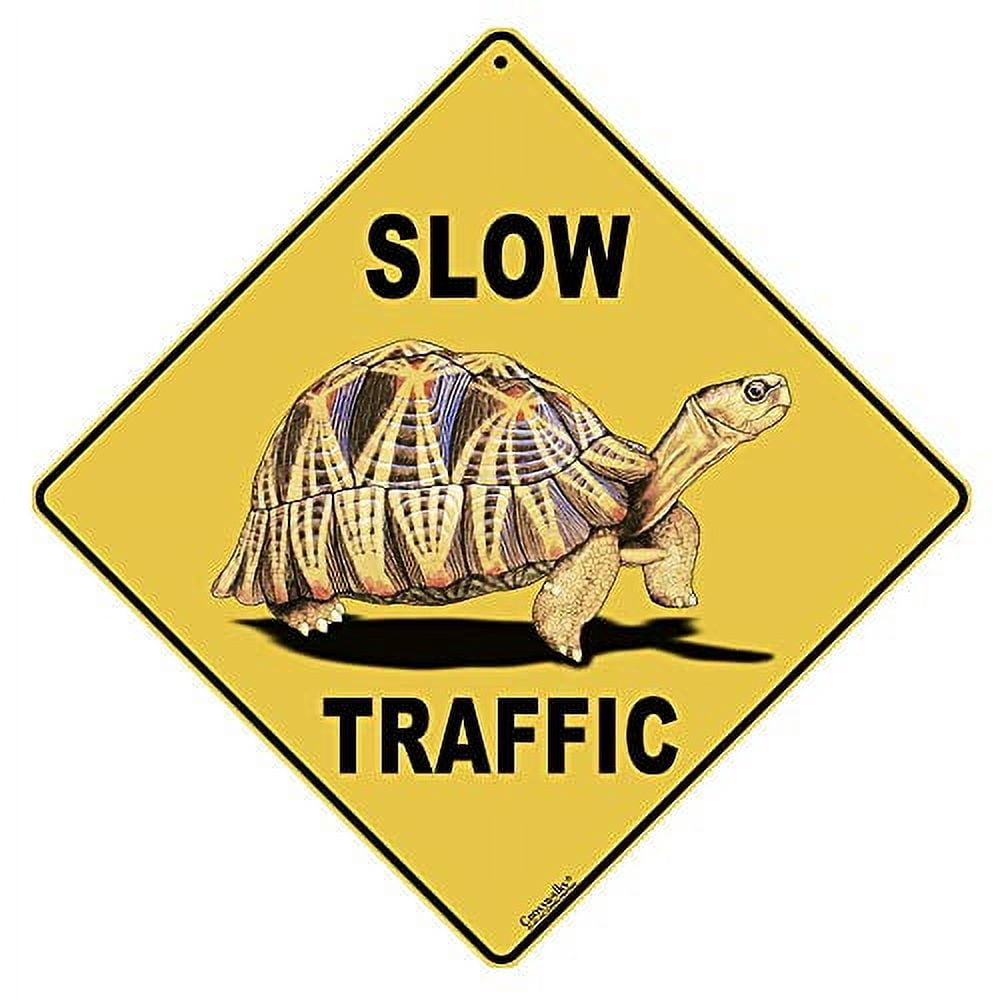 CROSSWALKS Slow Traffic 12" X 12" Aluminum Sign (X133) - Walmart.com