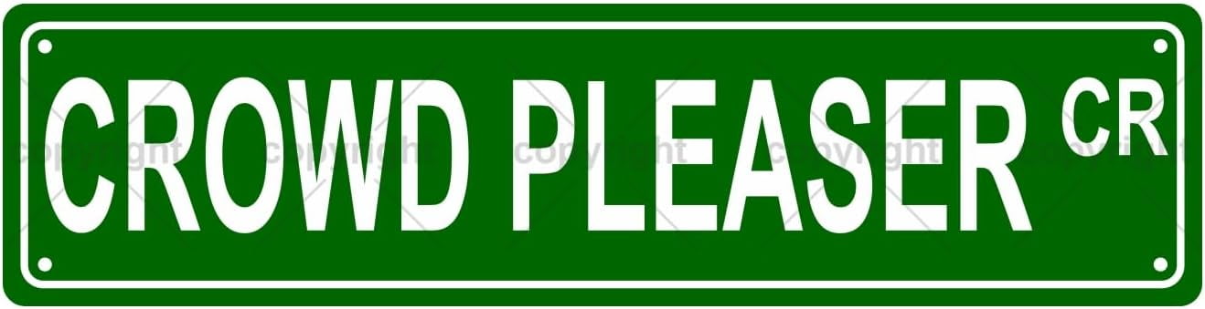 CROWD PLEASER CR People Metal Tin Street Sign Bar Cafe Garage Cave Home ...