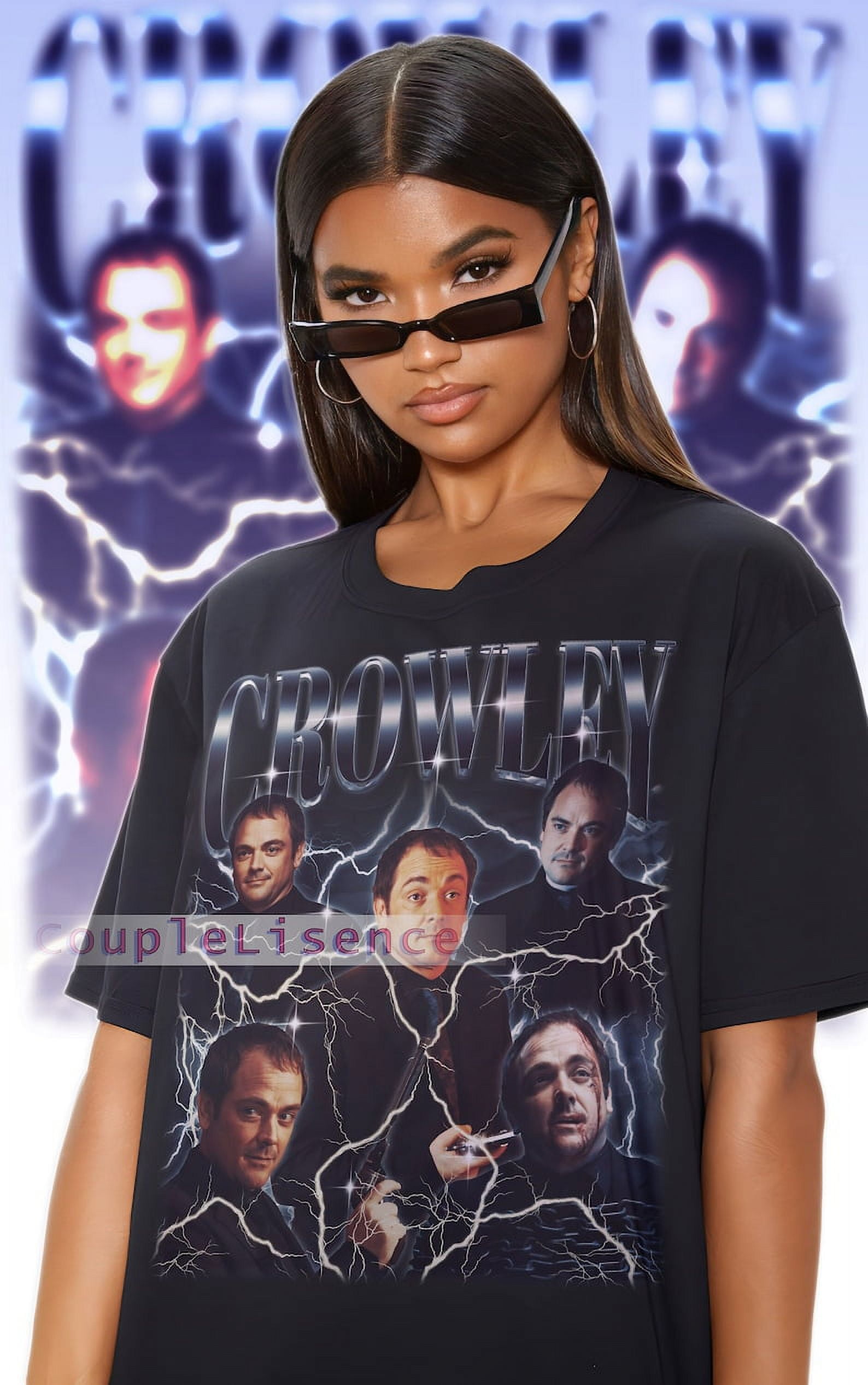 CROWLEY The Supernatural Vintage Shirt | Crowley Homage Fan Tees ...