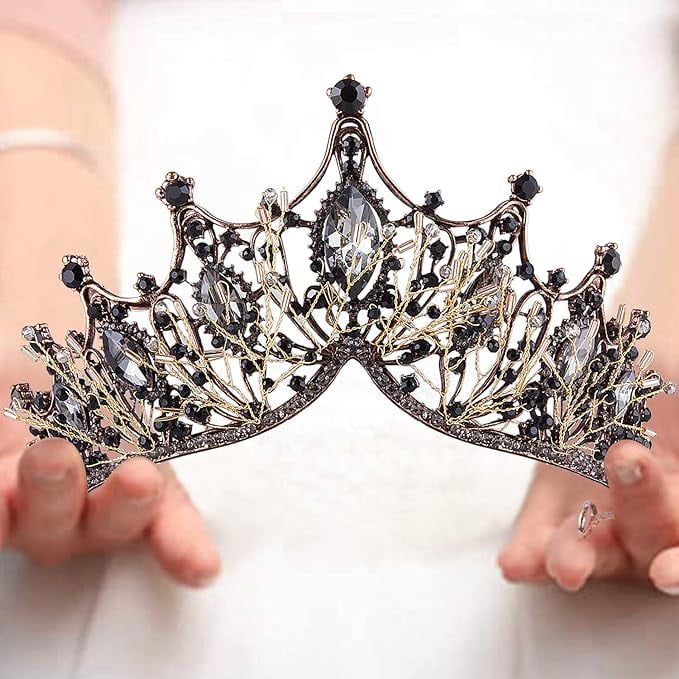 CROWN GUIDE Queen Crowns for Women, Pearl Crystal Crown Pageant Wedding ...