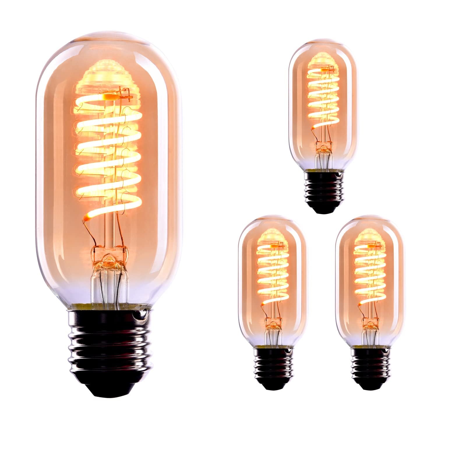 CrownLED Edison Bulbs, Warm White, 3 Pack, E26 Base, Dimmable, Vintage ...
