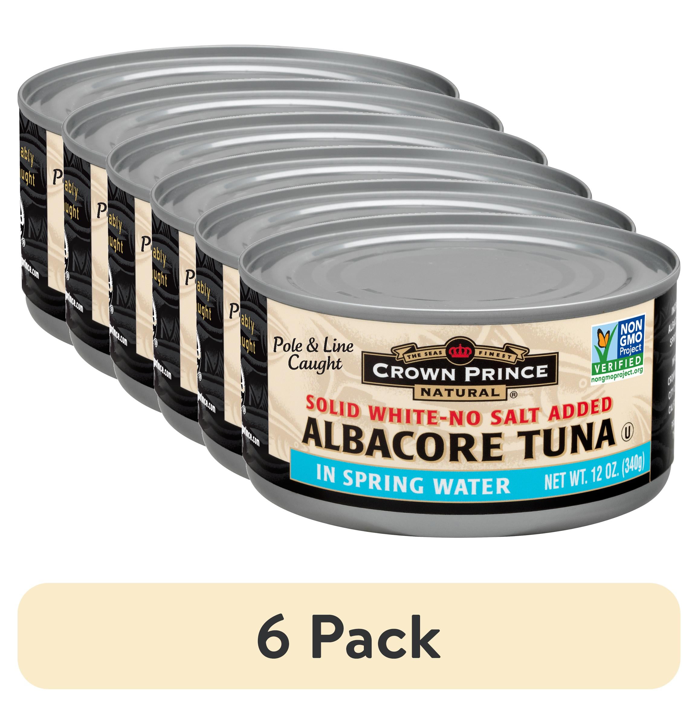 (6 pack) Crown Prince Natural Solid White Albacore Tuna in Spring Water ...