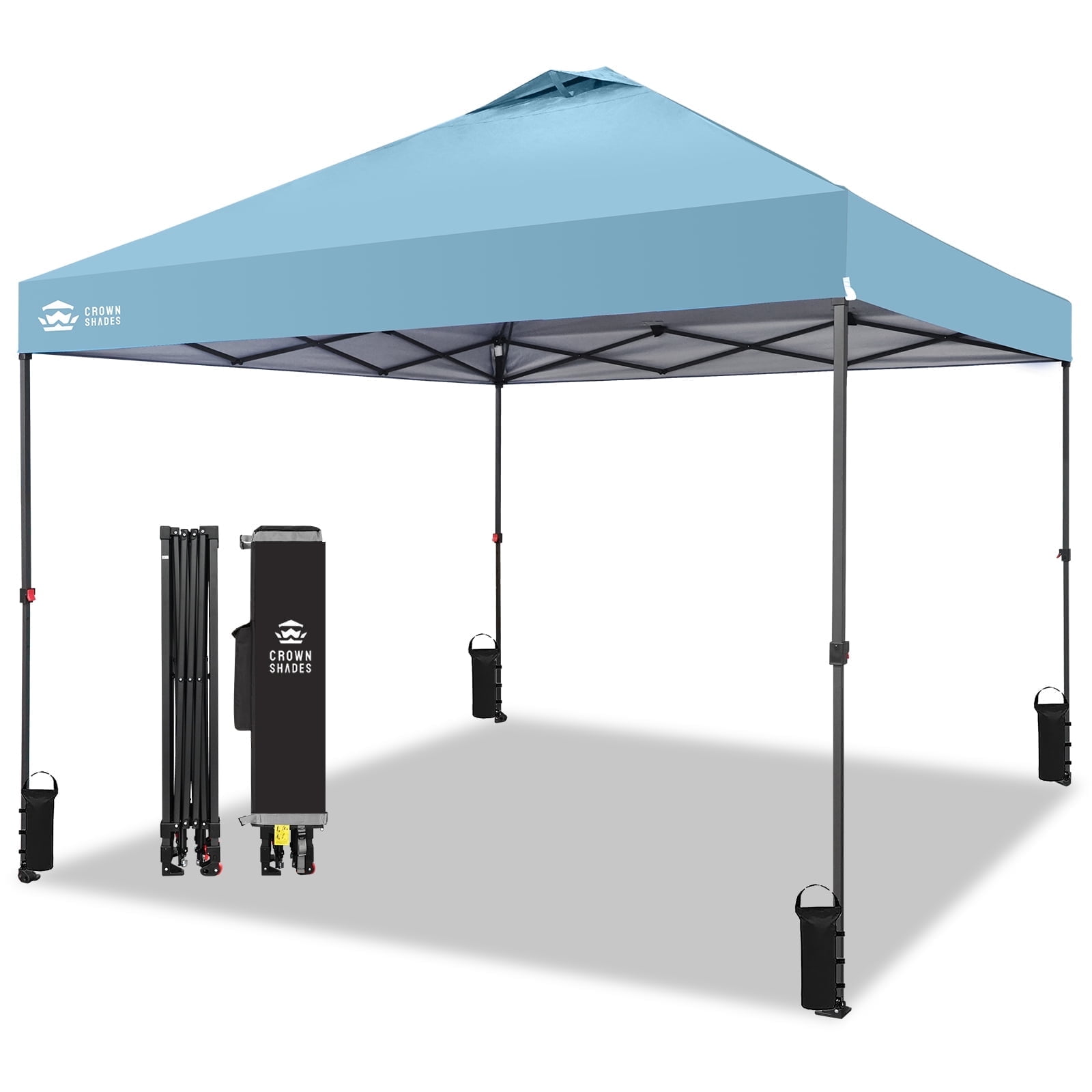 CROWN SHADES 10x10 Pop Up Canopy Patented Center Lock One Push Instant ...