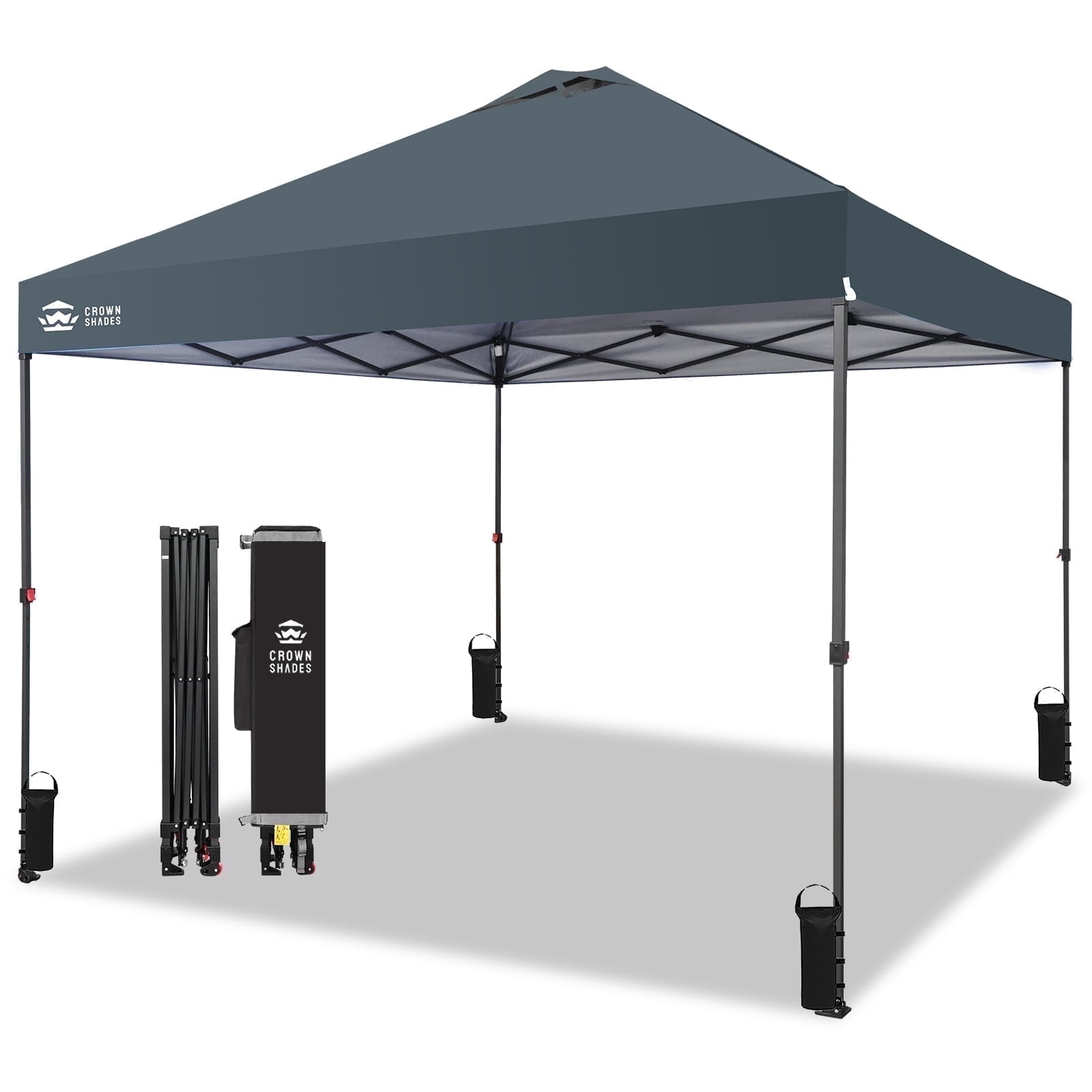 Crown Shades Water-Resistant UV Fabric 10x10 Pop Up Canopy Tent with ...