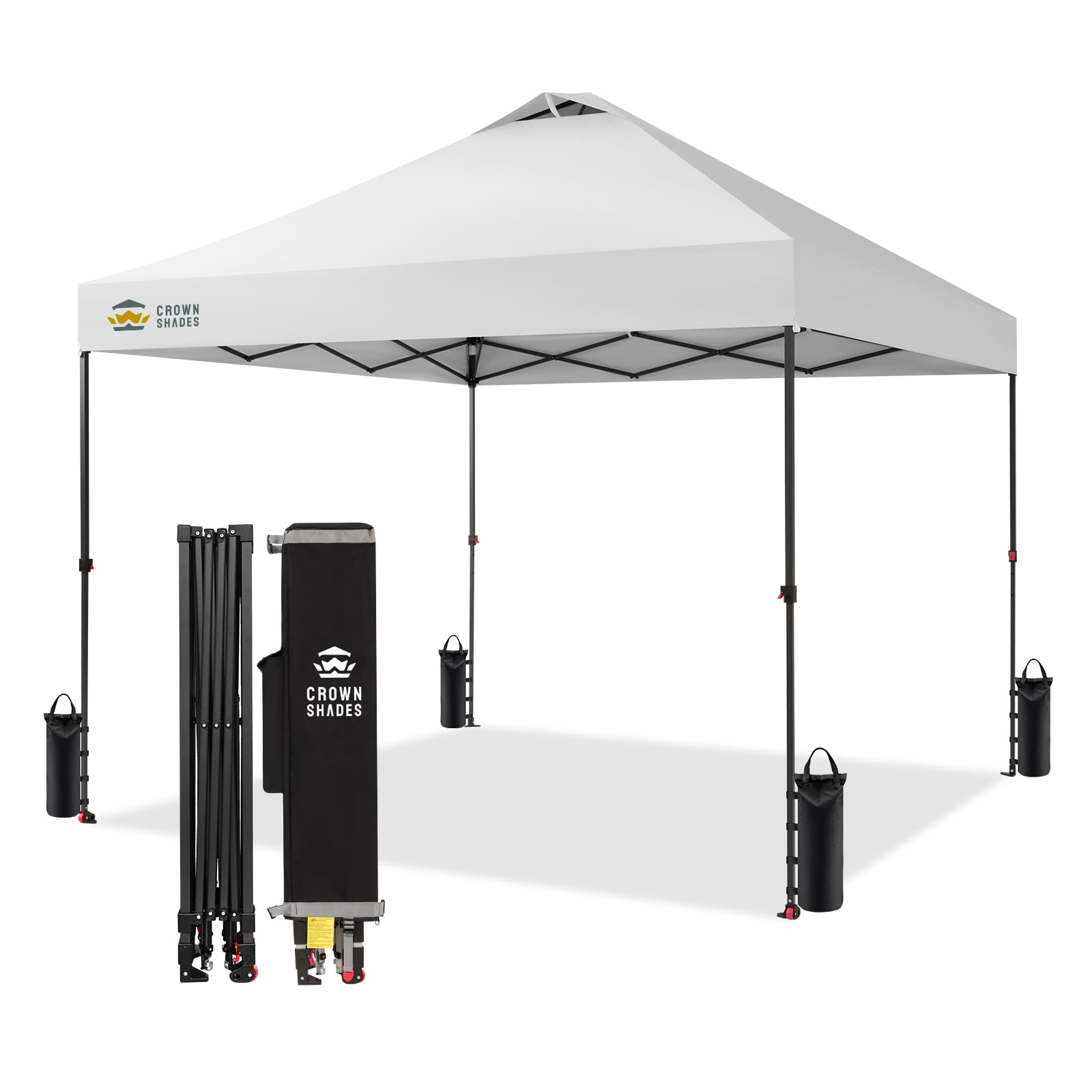CROWN SHADES 10x10 Pop Up Canopy, Patented Center Lock, One Push ...