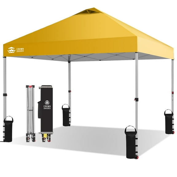 Outdoor Basic 12x12FT Pop Up Canopy Tent with One Push Setup, Easy ...