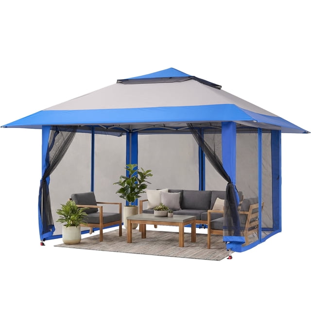 CROWN SHADES 13x13 Pop Up Gazebo Canopy Tent Gazebos Outdoor Gazebo for ...