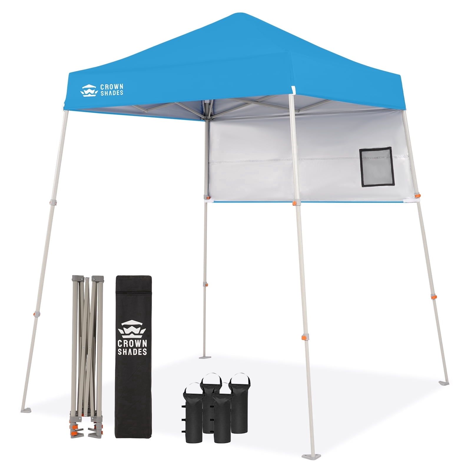 CROWN SHADES 5x5 Pop Up Canopy Tent Outdoor Canopy Tent Slanted Leg ...