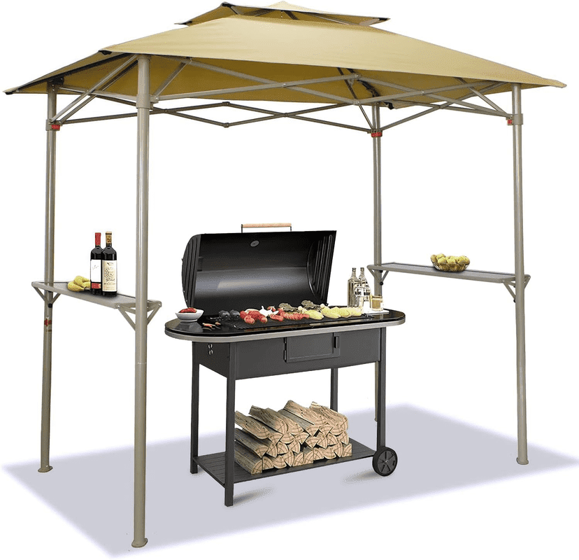 CROWN SHADES 8 x 5 Foot BBQ Grill Gazebo Beach Tent Canopy, Easy Up ...