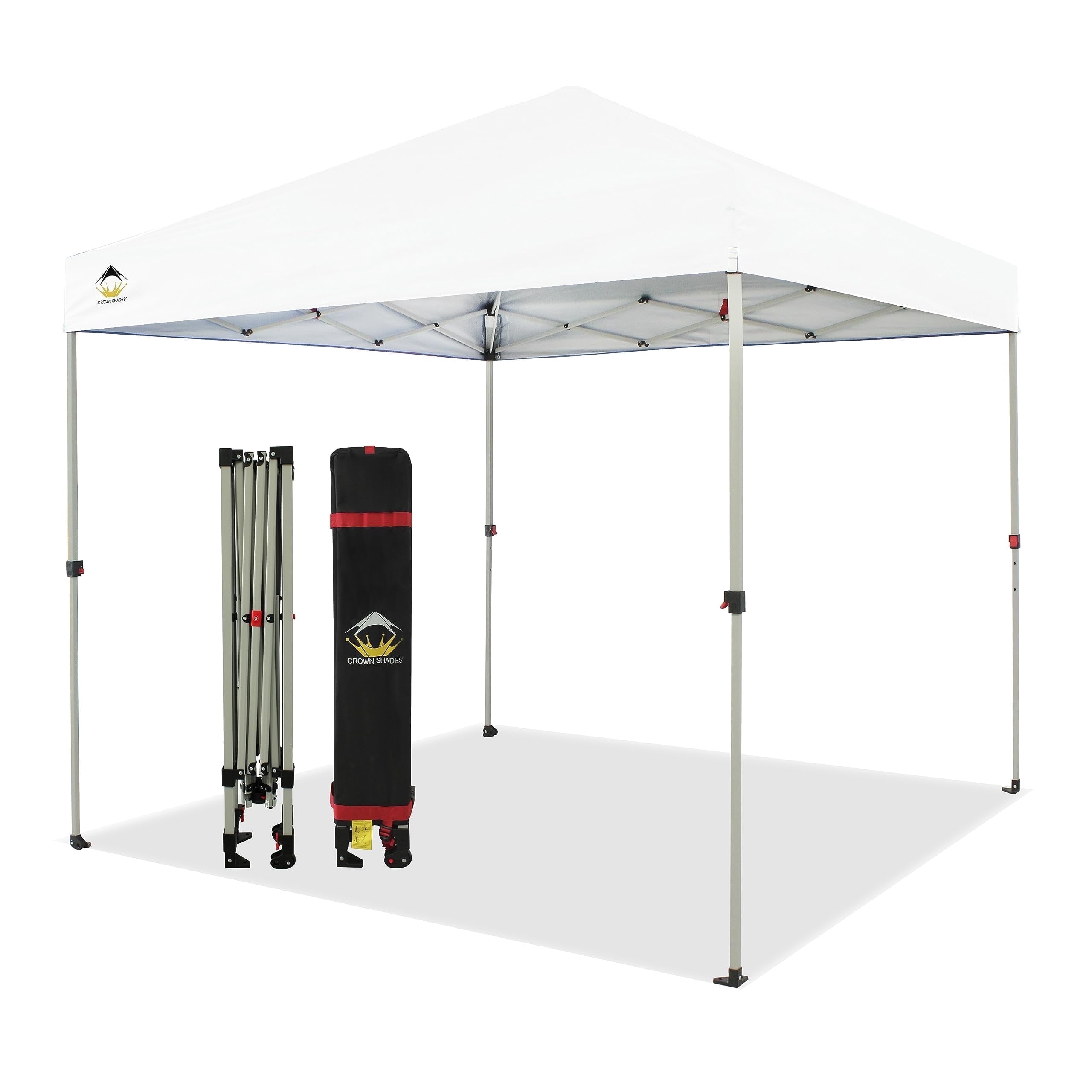 CROWN SHADES 8x8 Pop Up Canopy with One Push Setup Easy Outdoor Sun ...
