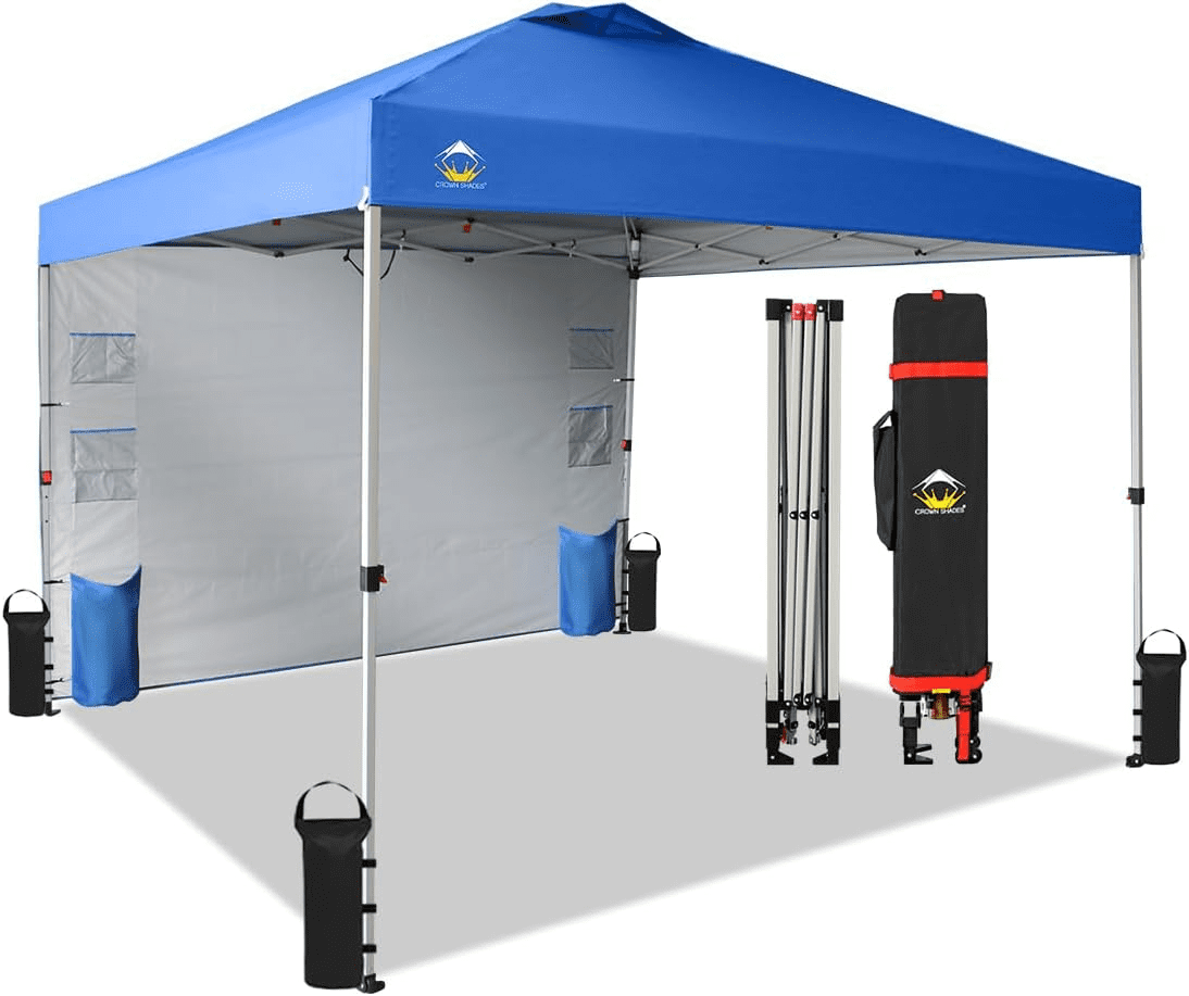 CROWN SHADES Canopy Tent, 10 x 10 Foot Portable Pop Up Outdoor Shelter ...