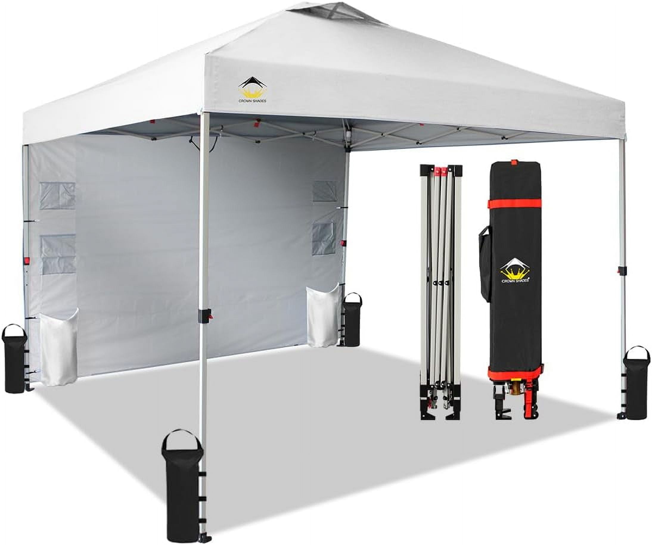 CROWN SHADES Canopy Tent 10x10 Pop Up Canopy Outdoor Shade with Pockets ...