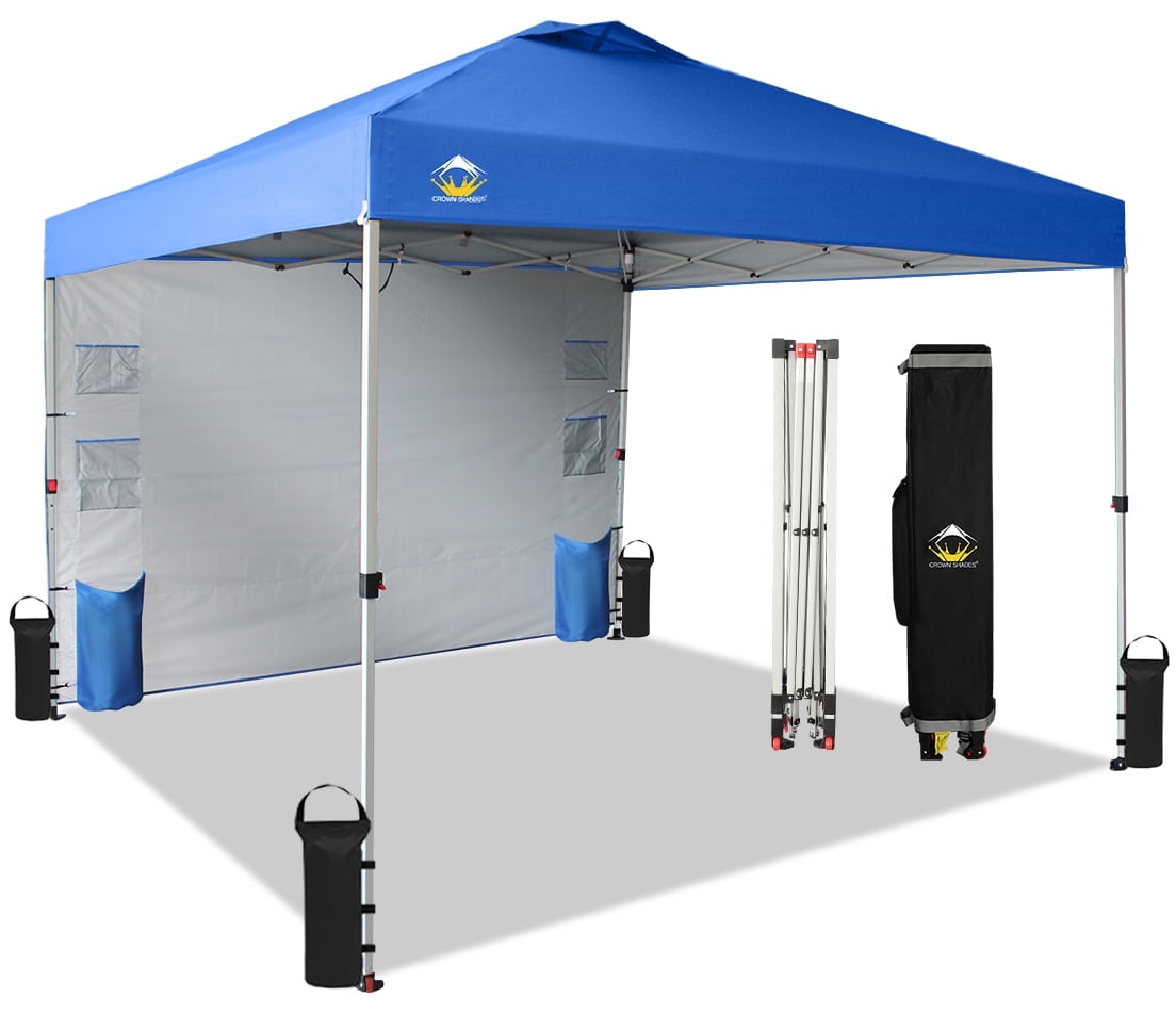 CROWN SHADES Canopy Tent 10x10 Pop Up Canopy Outdoor Shade with Pockets ...