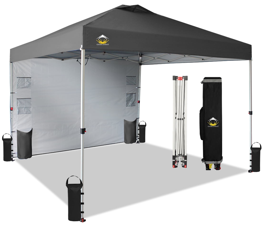 CROWN SHADES Canopy Tent 10x10 Pop Up Canopy Outdoor Shade with Pockets ...