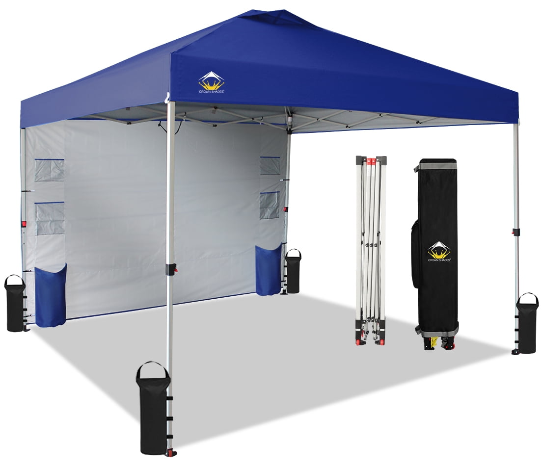 CROWN SHADES Canopy Tent 10x10 Pop Up Canopy Outdoor Shade with Pockets ...